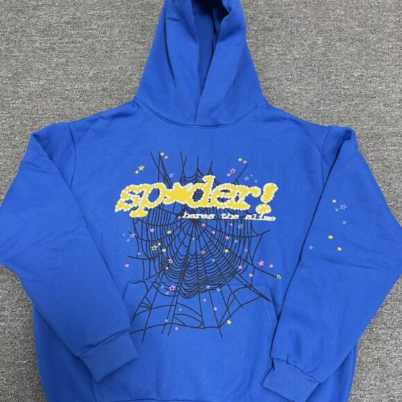 Sp5der | Sweaters | Brand New Sp5der Tc Blue Hoodie | Poshmark